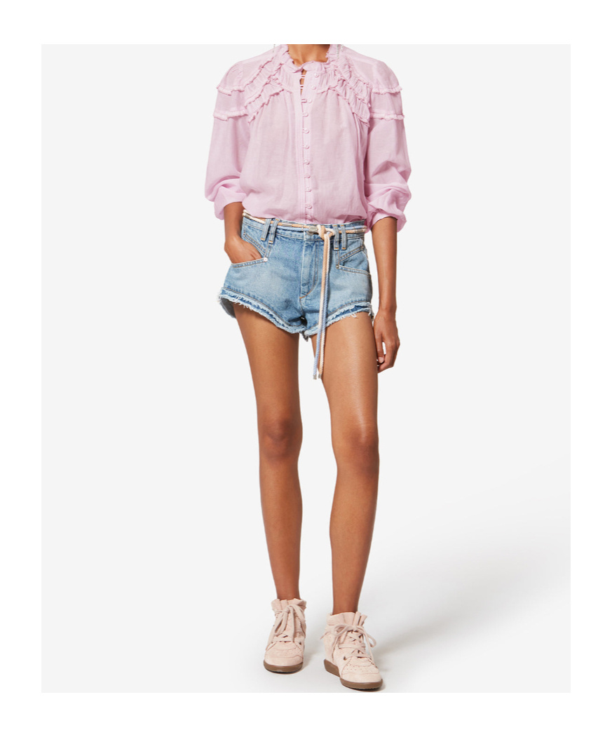 ISABEL MARANT ÉTOILE Isabel Marant Etoile Christa Ruffled Buttoned Blouse